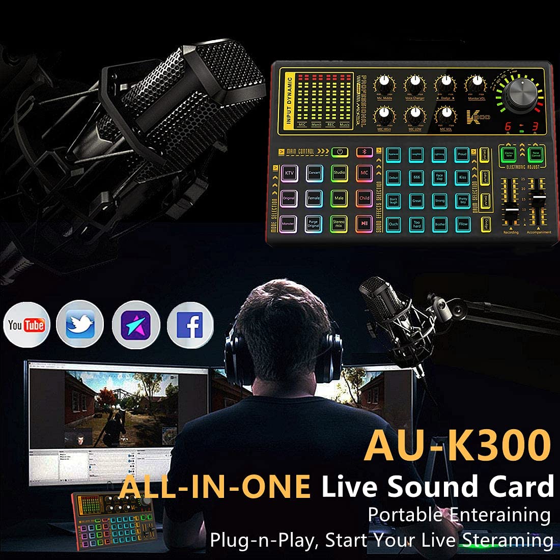 K300 Live Sound Card– Dami3C.com